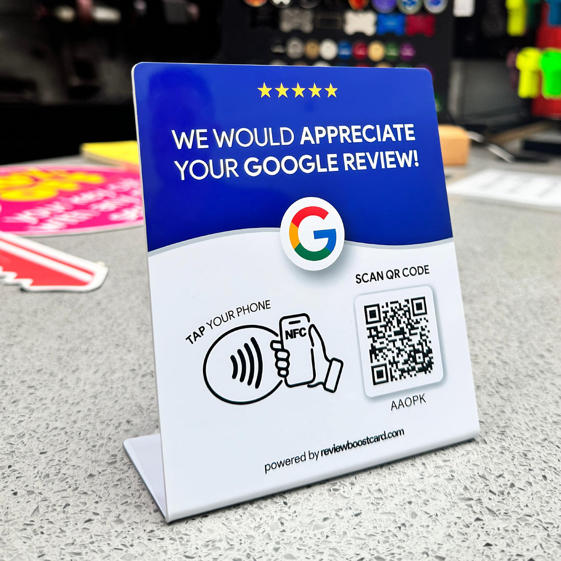 Google Reviews Stand – NFC Display Stand | ReviewBoost Australia